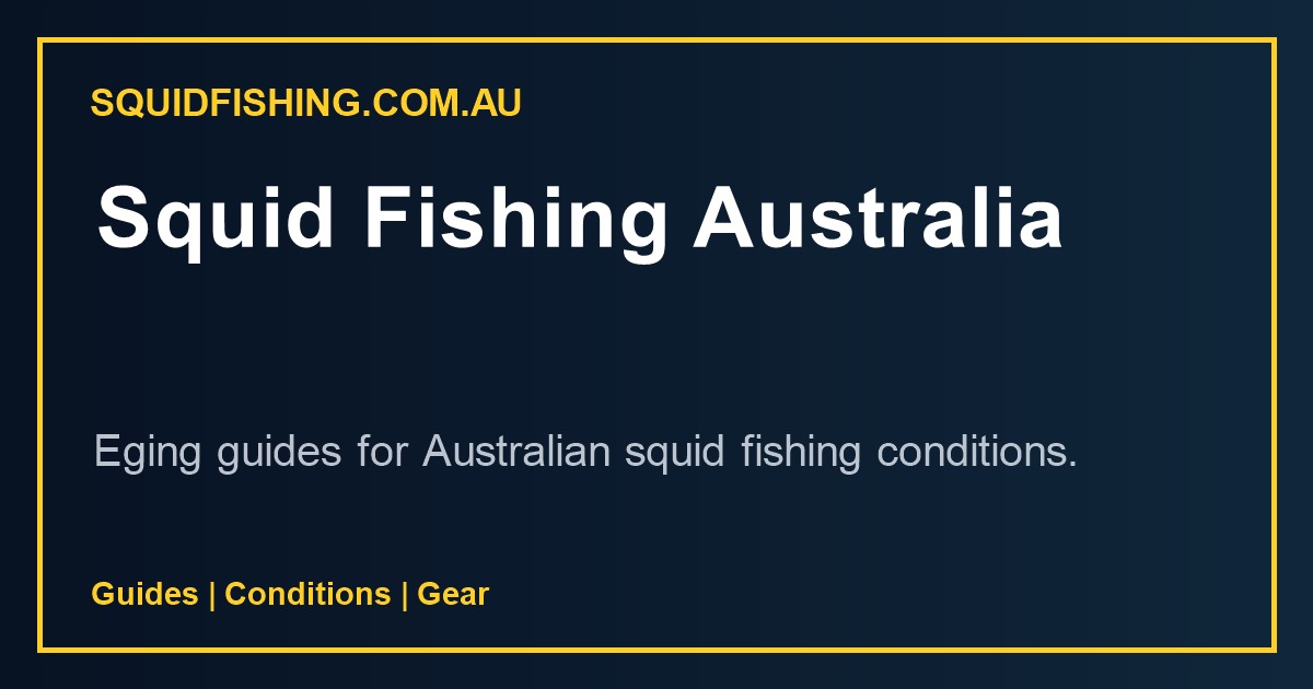 Squid Fishing Monthly Calendar Australia